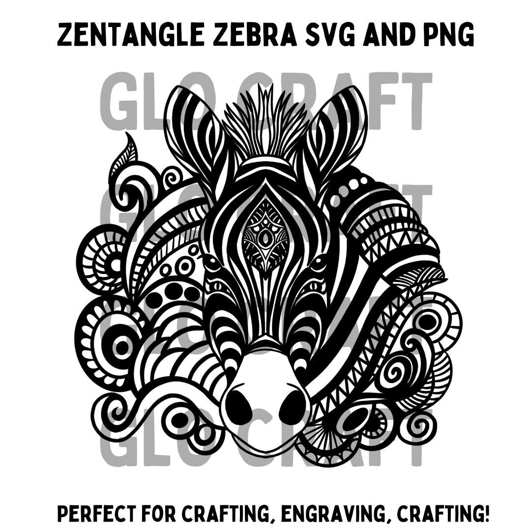 Zentangle Zebra Head: Graphic Art SVG PNG (digital Download) - Etsy