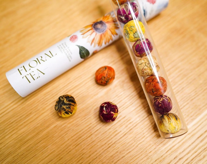 Loose Leaf Tea Samples in Test Tubes With Cork Top Variety of Flavors ...