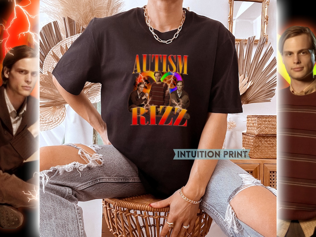 Autism Rizz Spencer Reid Vintage T-shirt Design, Criminal Minds Fan ...