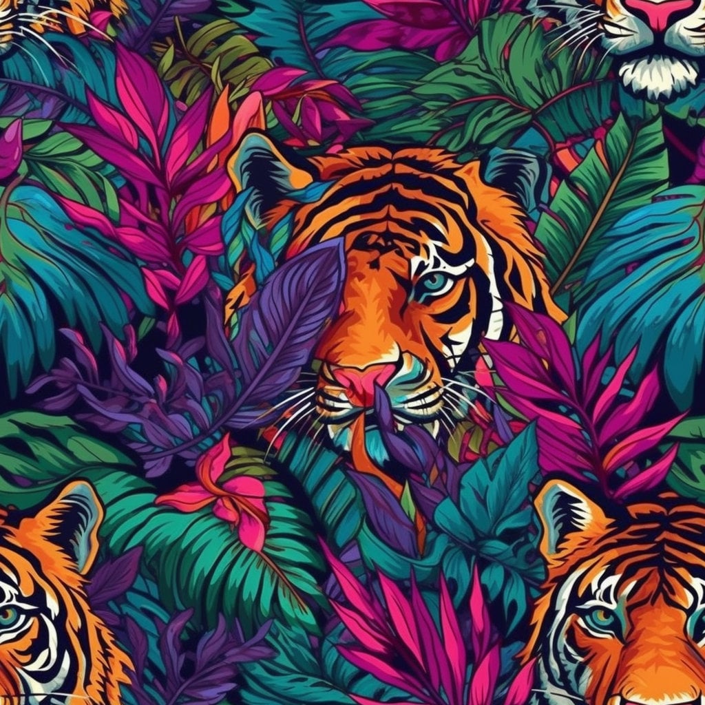 Purple Tiger Stripes Background