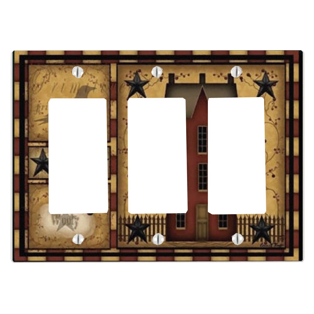 Primitive House, Country Light Switch Cover, Night Light, Cabinet Knob ...