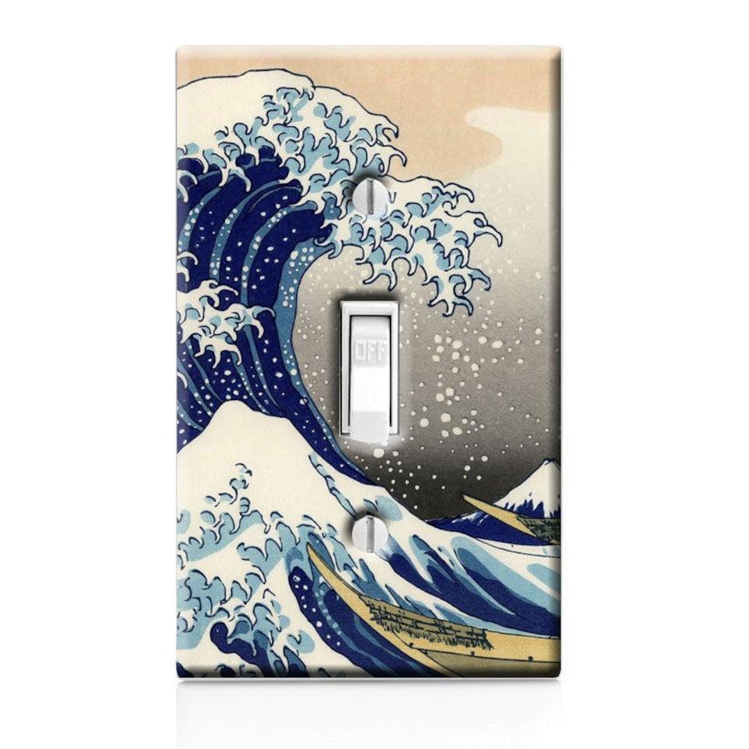 Great Wave, Japan Light Switch Cover, Night Light, Cabinet Knob - Etsy