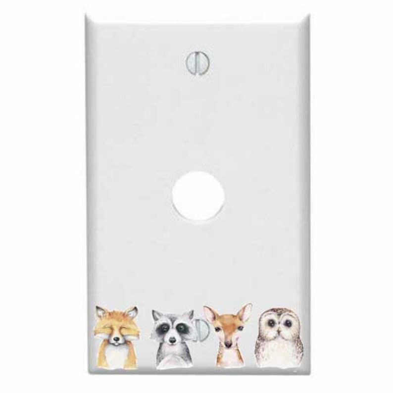Woodland Animals Light Switch Cover, Night Light, Cabinet Knob - Etsy