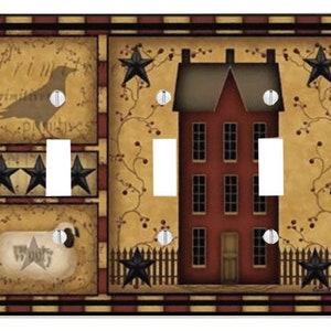 Primitive House, Country Light Switch Cover, Night Light, Cabinet Knob ...