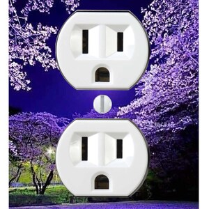 Purple Meadow, Twilight Light Switch Cover, Night Light, Cabinet Knob ...