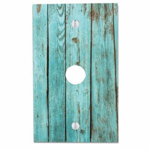 Blue Bleached Wood Image Light Switch Cover, Night Light, Cabinet Knob ...