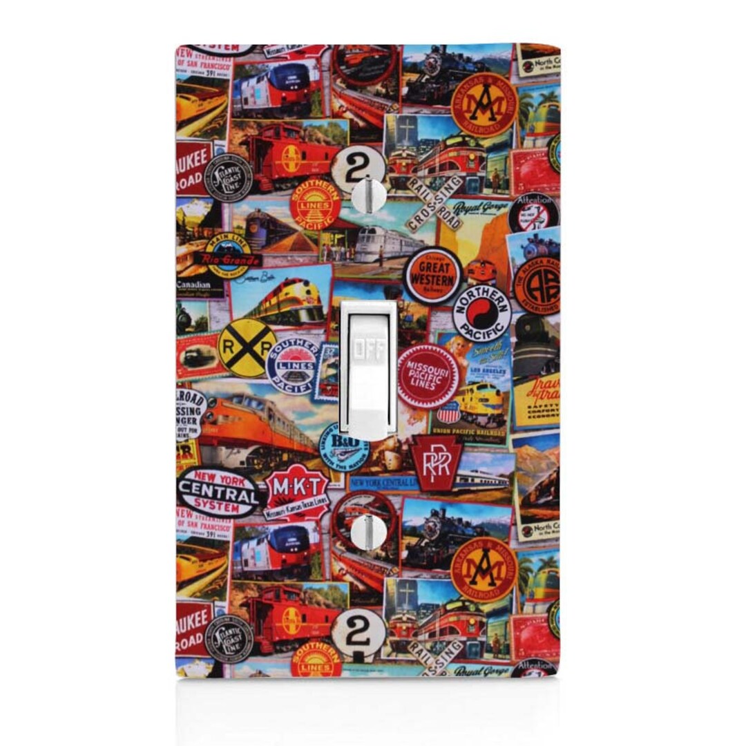 Vintage Railroad Train Light Switch Cover, Father's Day Gift - Etsy