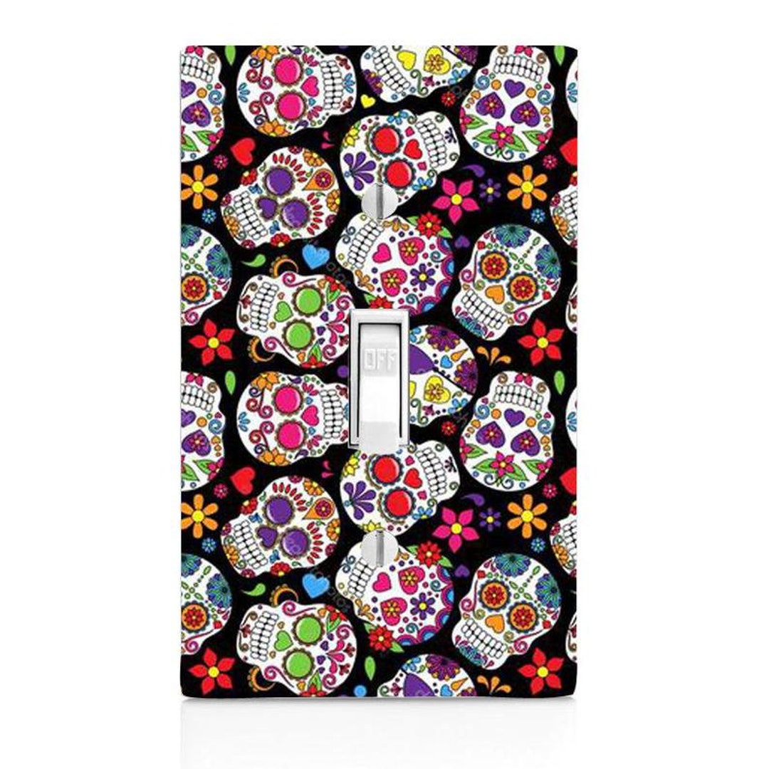 Mini Sugar Skulls Light Switch Cover, Night Light, Cabinet Knob - Etsy