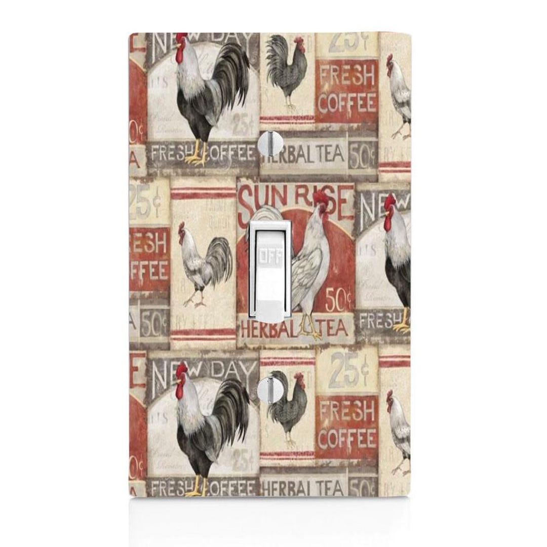 Sunrise Rooster Light Switch Cover, Night Light, Cabinet Knob - Etsy