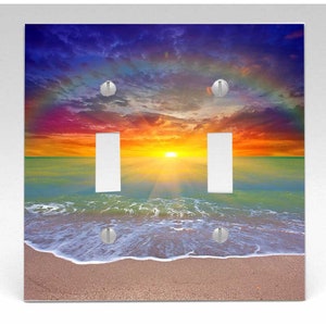 Sunrise Rainbow Beach Light Switch Cover, Coastal Decor - Etsy
