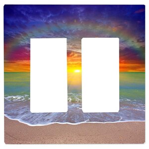 Sunrise Rainbow Beach Light Switch Cover, Coastal Decor - Etsy