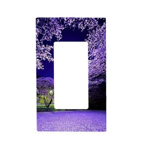 Purple Meadow, Twilight Light Switch Cover, Night Light, Cabinet Knob ...