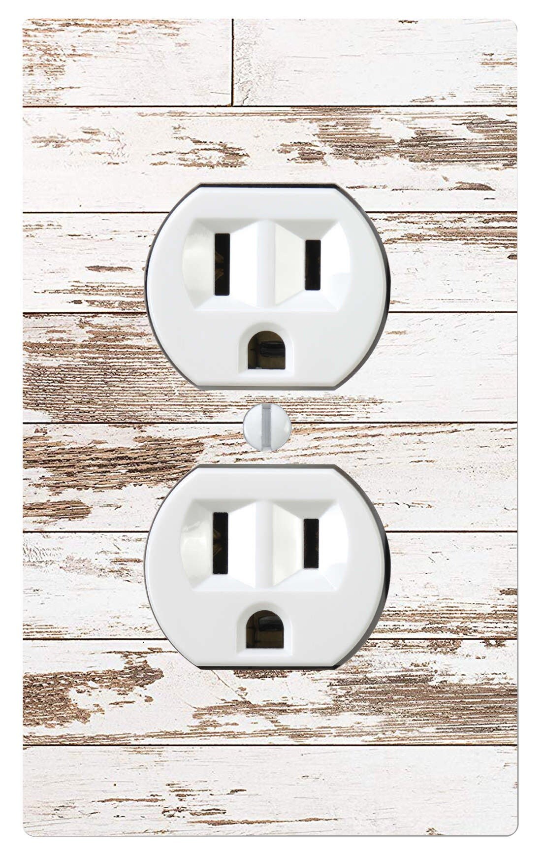 White Rustic Wood Image Light Switch Cover, Night Light, Cabinet Knob ...
