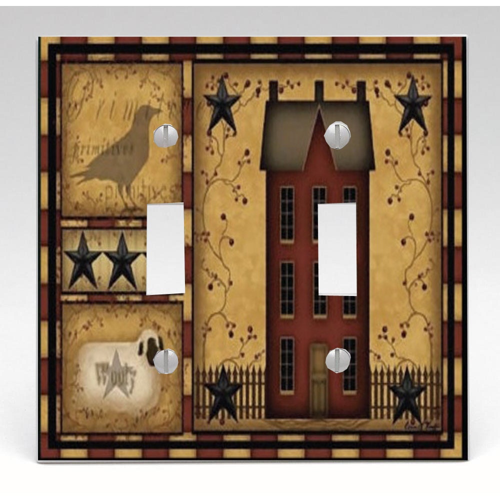 Primitive House, Country Light Switch Cover, Night Light, Cabinet Knob ...
