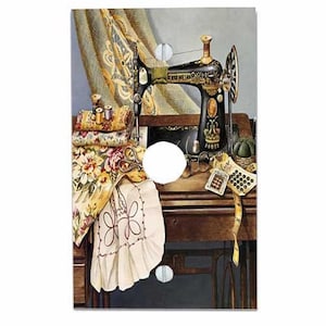 Antique Sewing Machine Light Switch Cover, Night Light, Cabinet Knob - Etsy