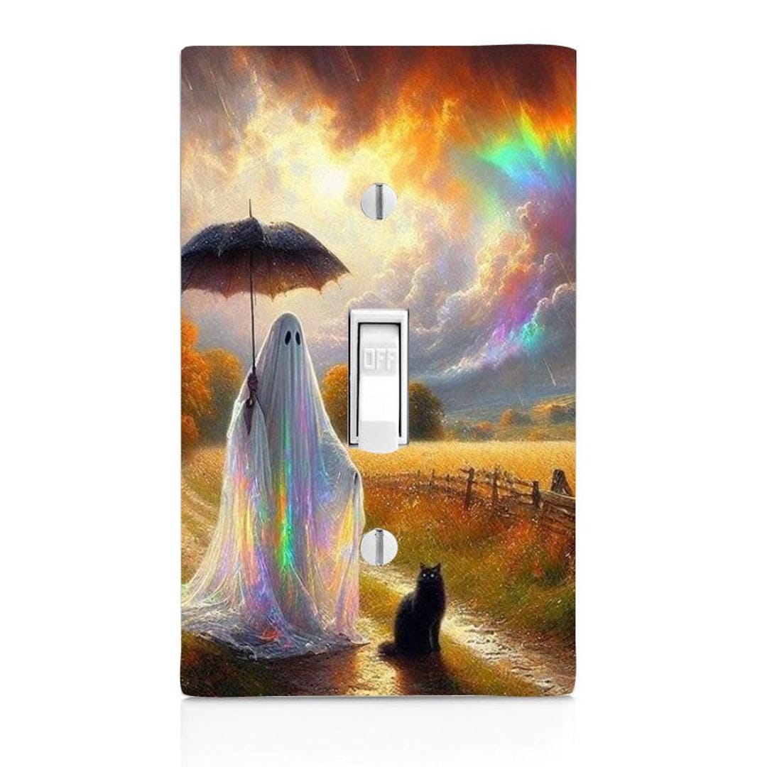 Ghost and Rainbows Light Switch Cover, Night Light, Cabinet Knob ...