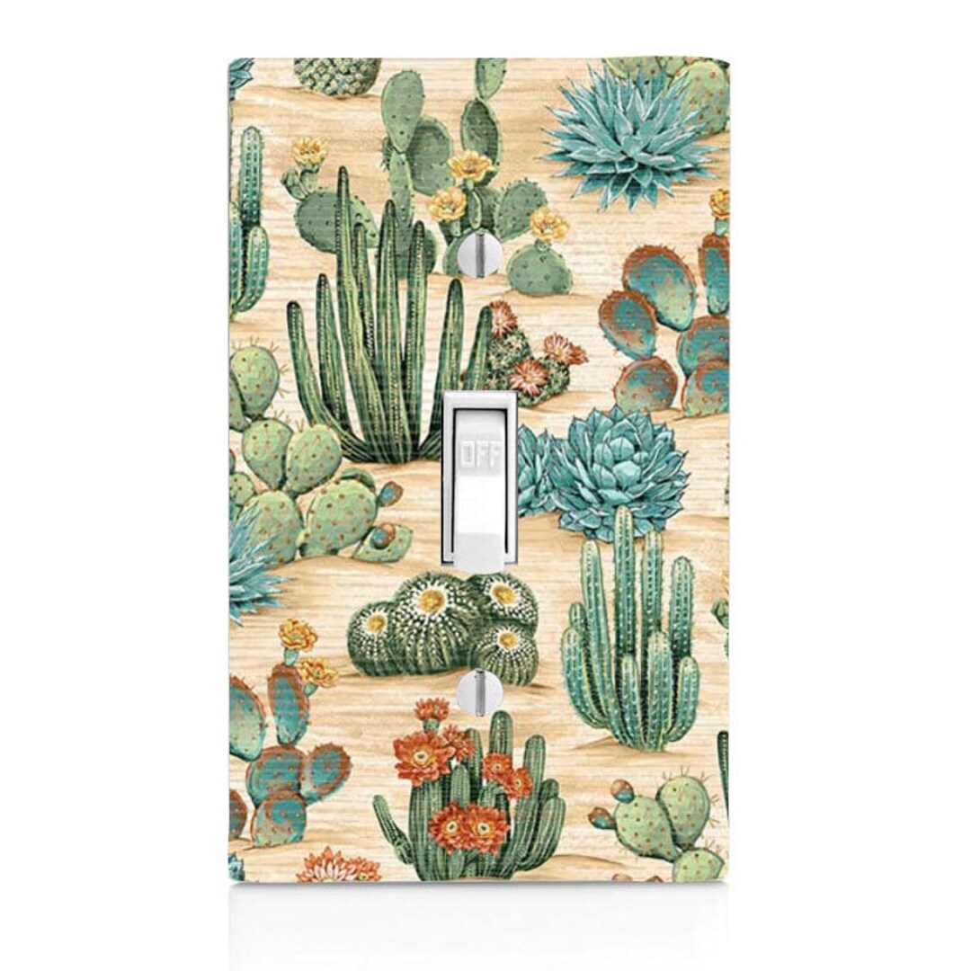 Southwest Cactus Light Switch Cover, Night Light, Cabinet Knob - Etsy