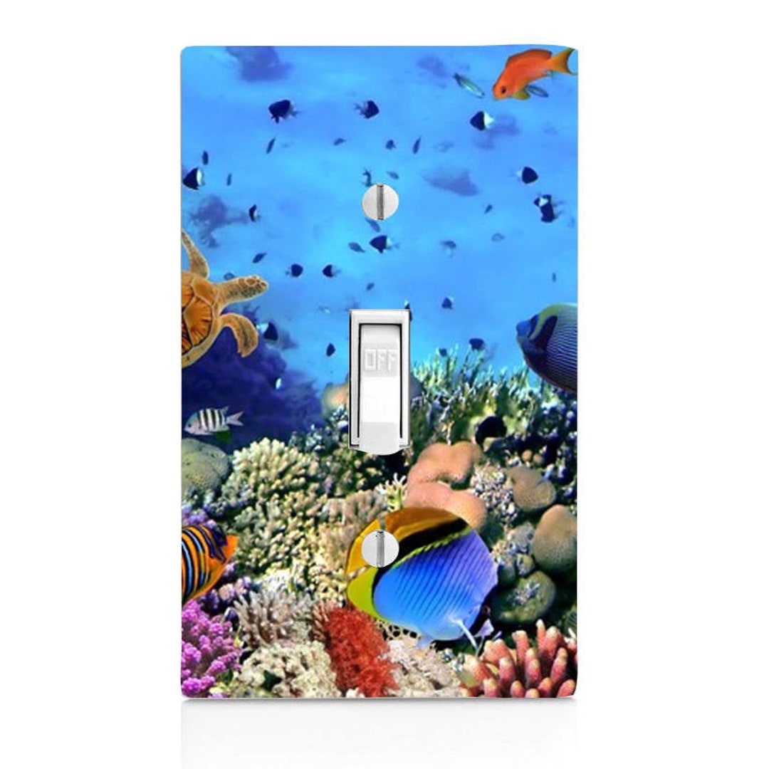 Underwater Ocean, Fish Light Switch Cover, Night Light, Cabinet Knob - Etsy