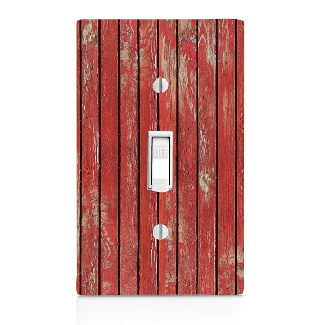Red Barn Decor Light Switch Cover, Night Light, Cabinet Knob - Etsy