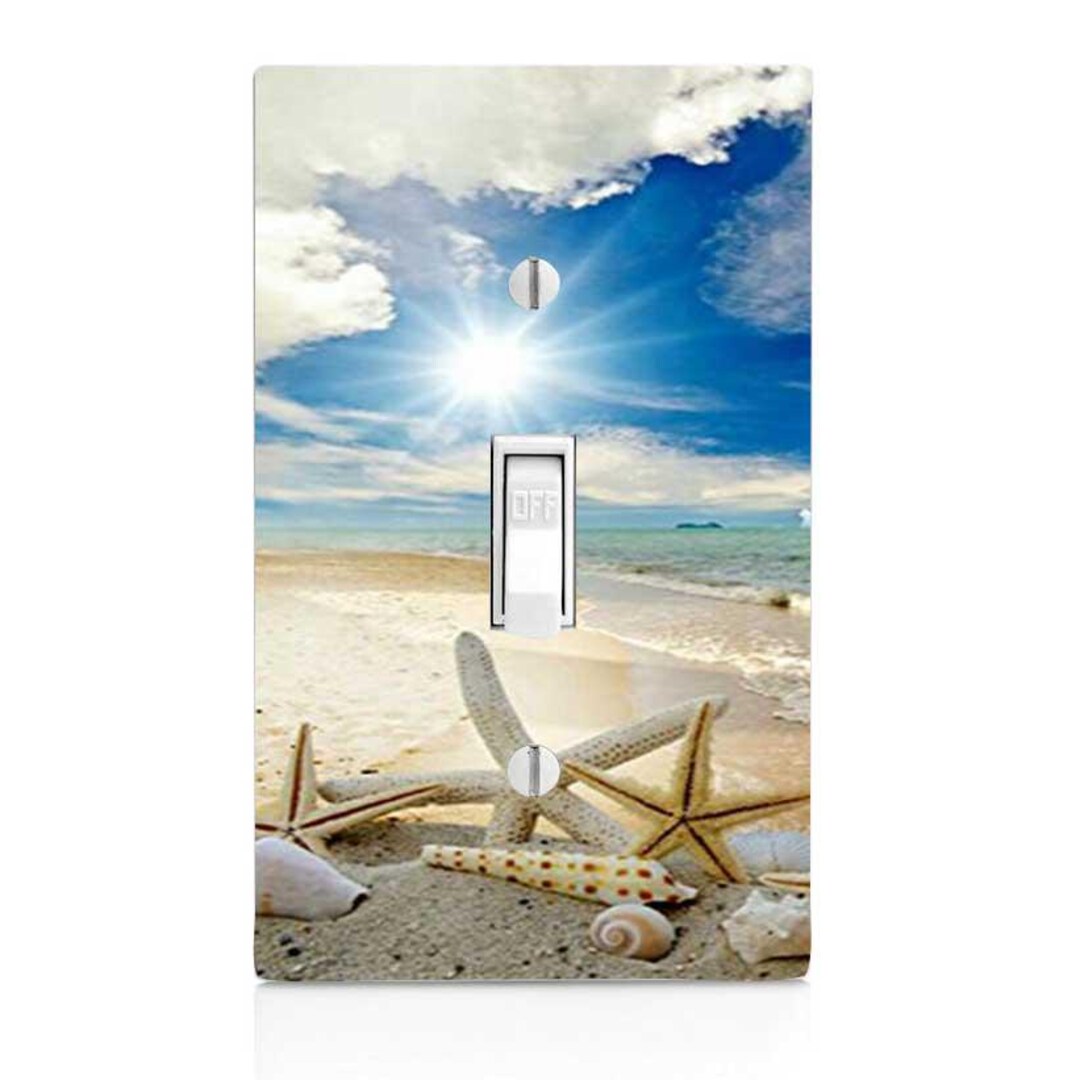 Beach Shell Sunshine Light Switch Cover, Night Light, Cabinet Knob - Etsy