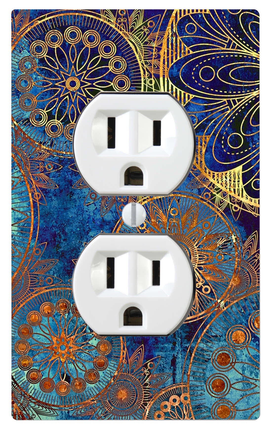 Blue Art Deco Light Switch Cover, Night Light, Cabinet Knob - Etsy