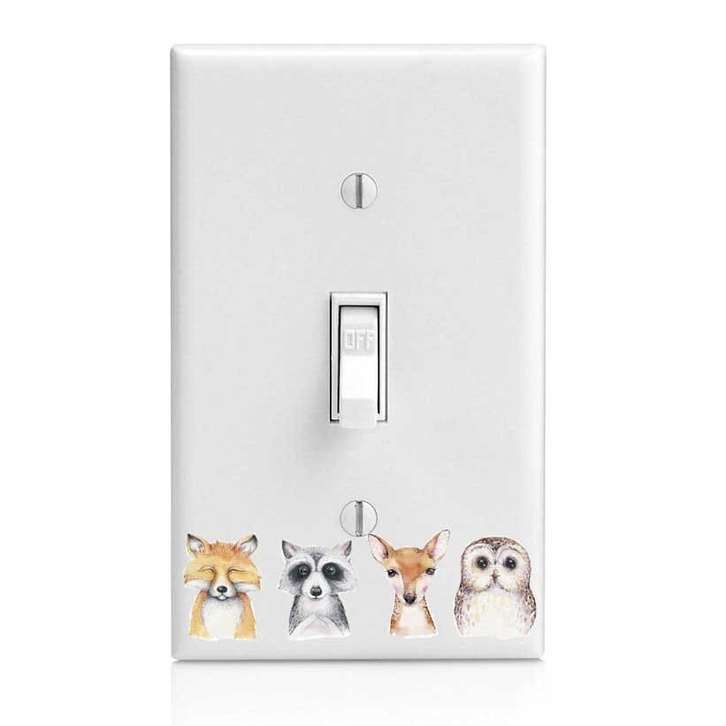 Woodland Animals Light Switch Cover, Night Light, Cabinet Knob - Etsy