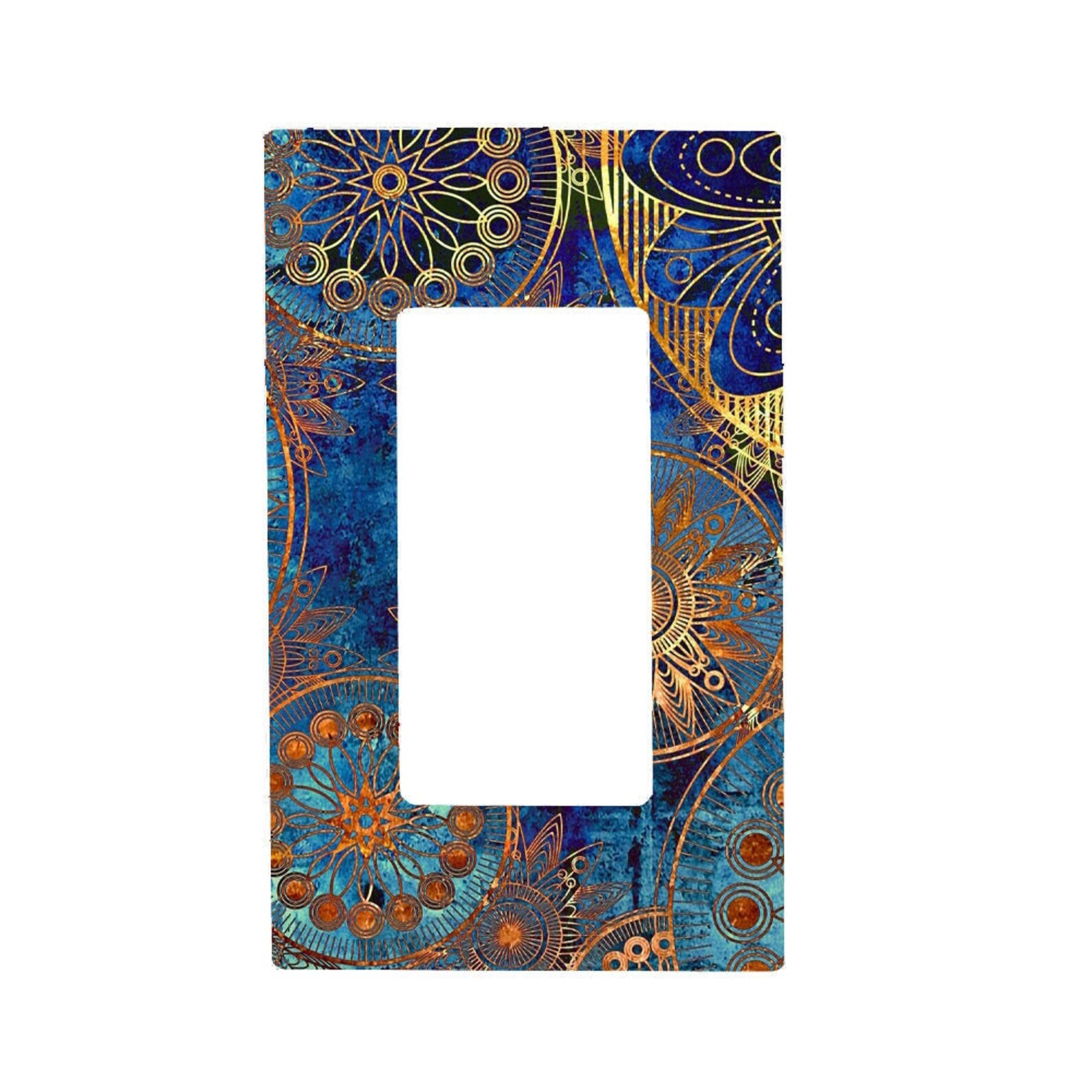 Blue Art Deco Light Switch Cover, Night Light, Cabinet Knob - Etsy