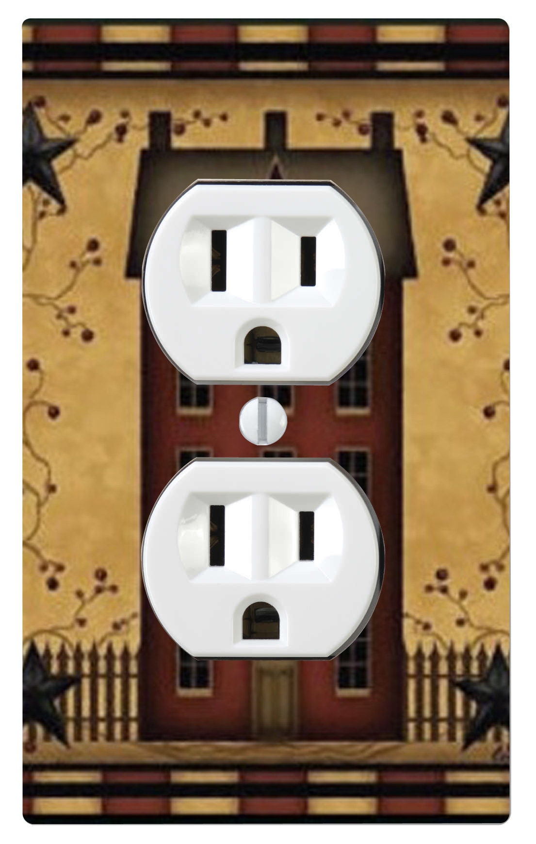 Primitive House, Country Light Switch Cover, Night Light, Cabinet Knob ...