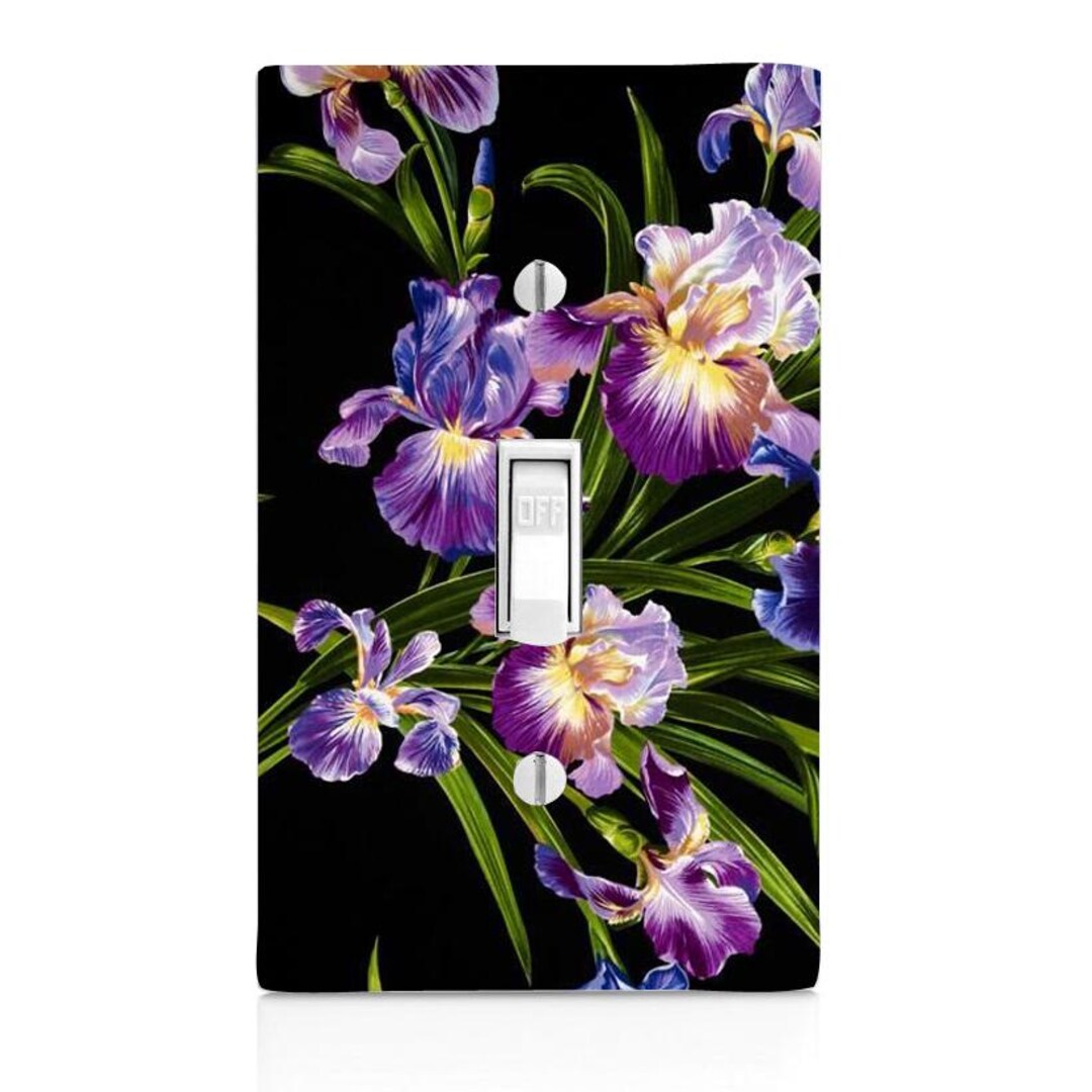 Bearded Iris, Flower Light Switch Cover, Night Light, Cabinet Knob - Etsy