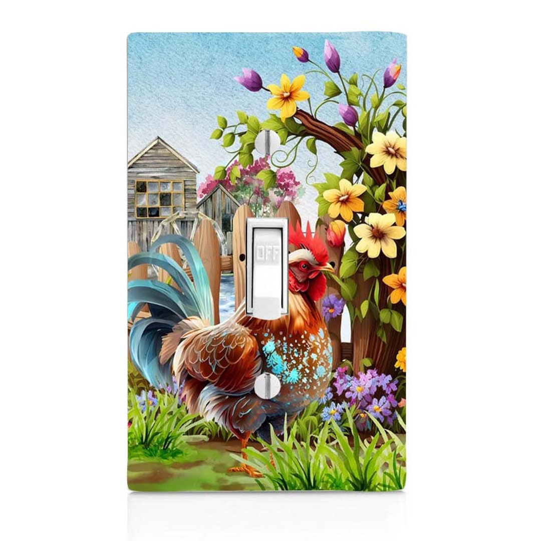 Rooster Vine Barn Light Switch Cover, Night Light, Cabinet Knob - Etsy
