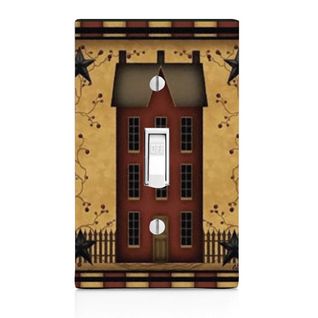 Primitive House, Country Light Switch Cover, Night Light, Cabinet Knob ...