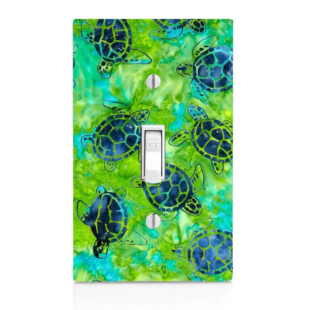 Batik Turtles Light Switch Cover, Night Light, Cabinet Knob - Etsy