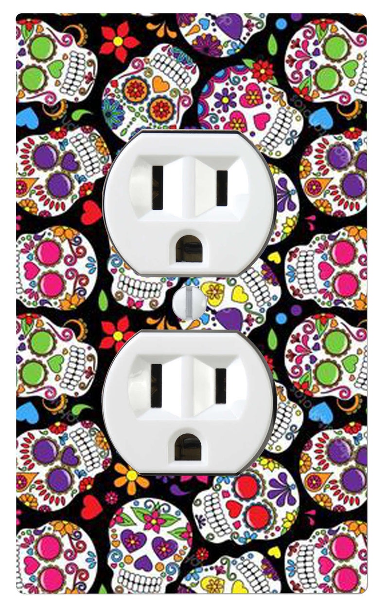 Mini Sugar Skulls Light Switch Cover, Night Light, Cabinet Knob - Etsy