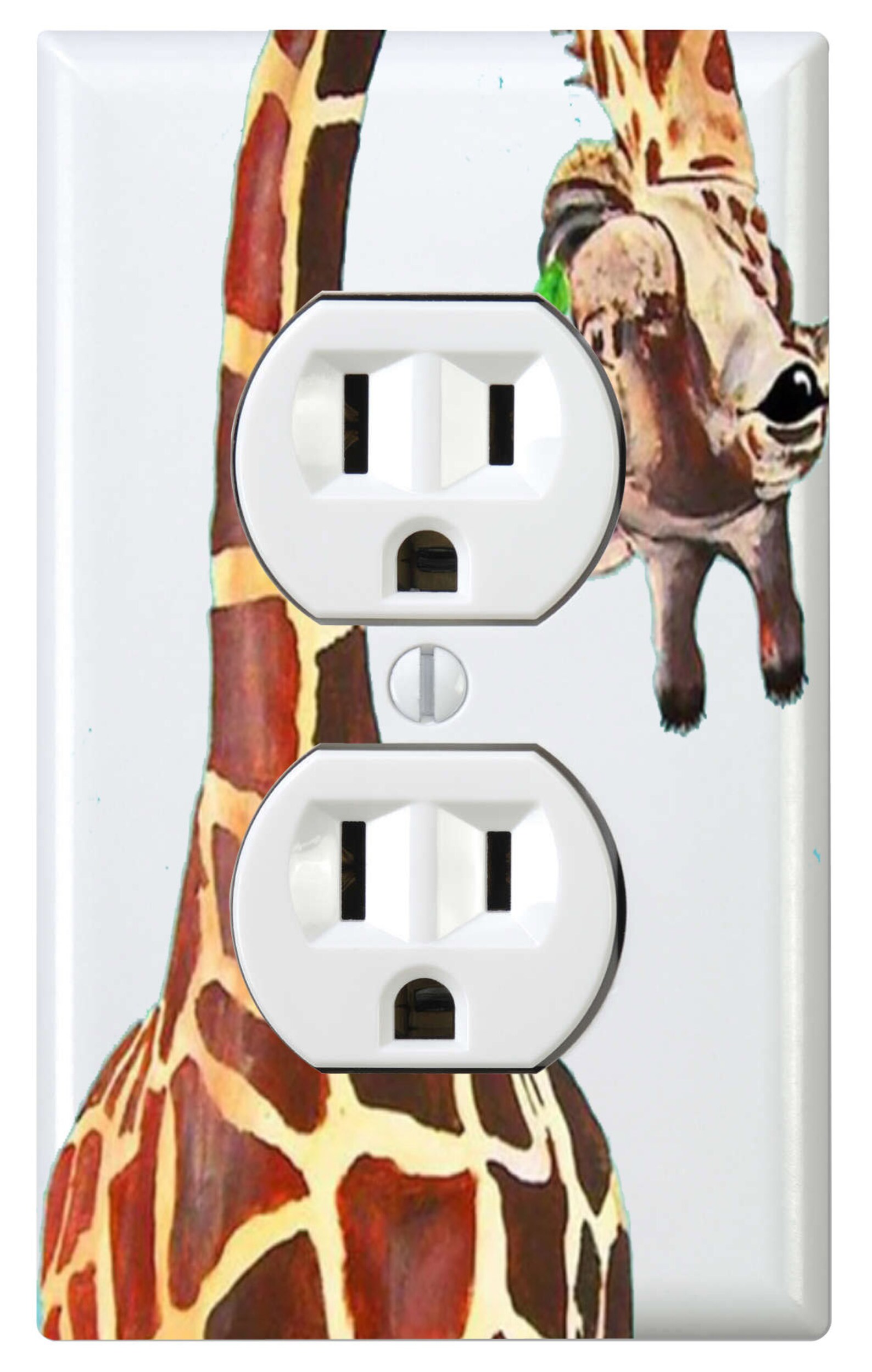 Giraffe Hello Light Switch Cover, Night Light, Cabinet Knob - Etsy