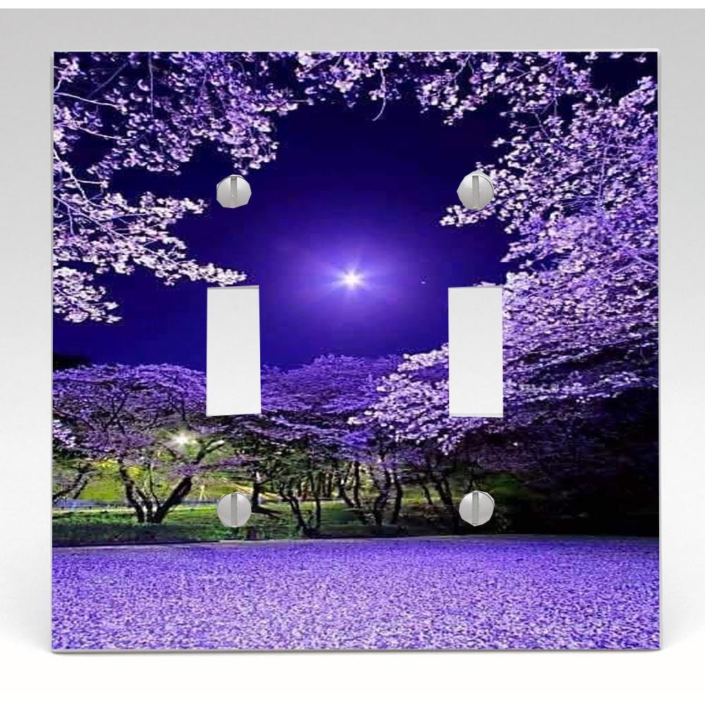 Purple Meadow, Twilight Light Switch Cover, Night Light, Cabinet Knob ...