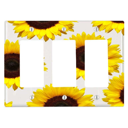 Sunflower Pattern Light Switch Cover, Night Light, Cabinet Knob - Etsy