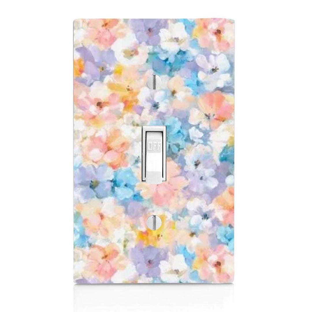 Pastel Flowers, Floral Light Switch Cover, Night Light, Cabinet Knob - Etsy