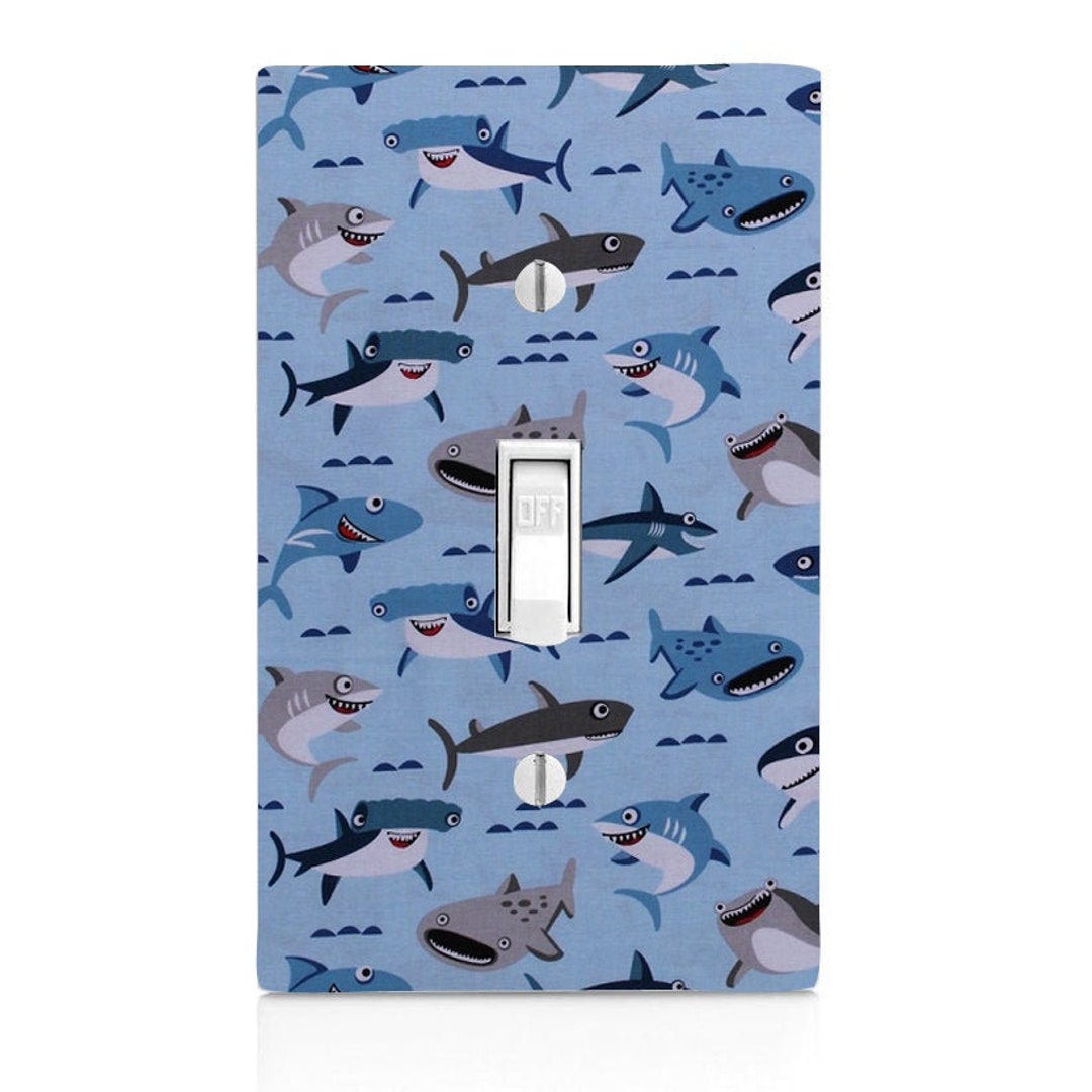 Sharks, Ocean, Kids Room Light Switch Cover, Night Light, Cabinet Knob ...