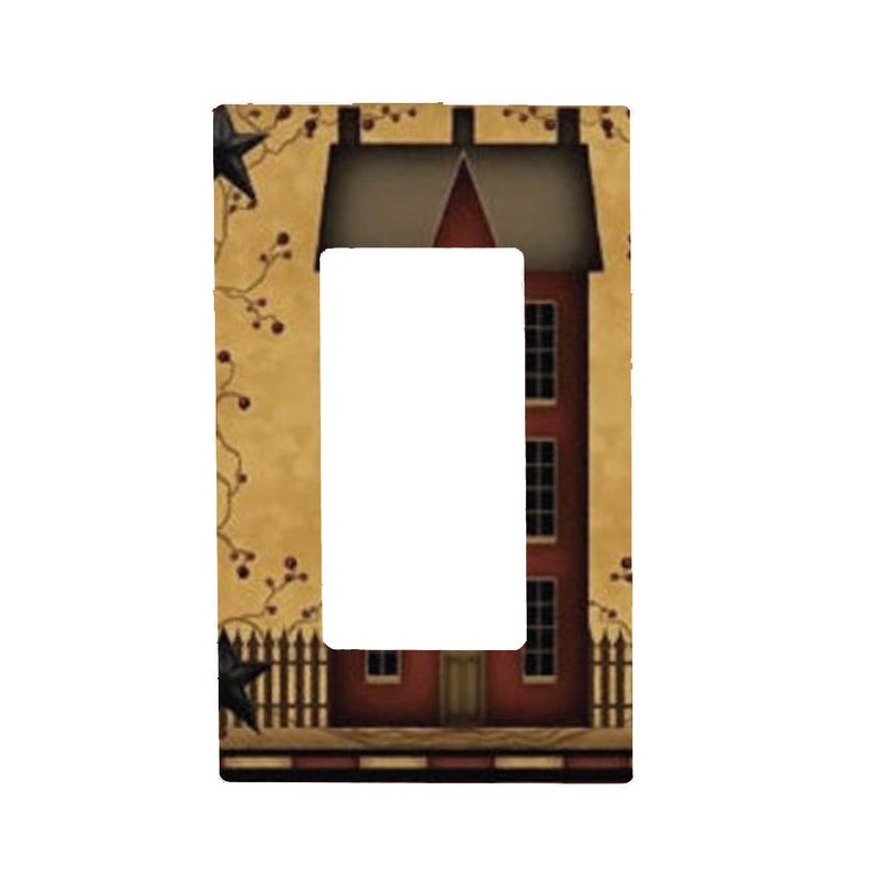 Primitive House, Country Light Switch Cover, Night Light, Cabinet Knob ...