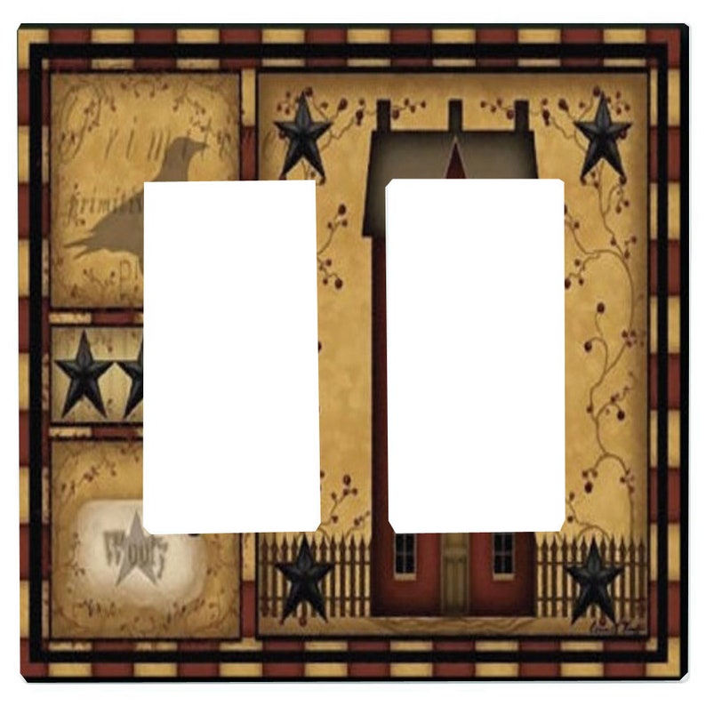 Primitive House, Country Light Switch Cover, Night Light, Cabinet Knob ...