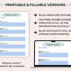 Smart Goal Planner, Editable Goal Setting Plan, Goal Action Plan ...