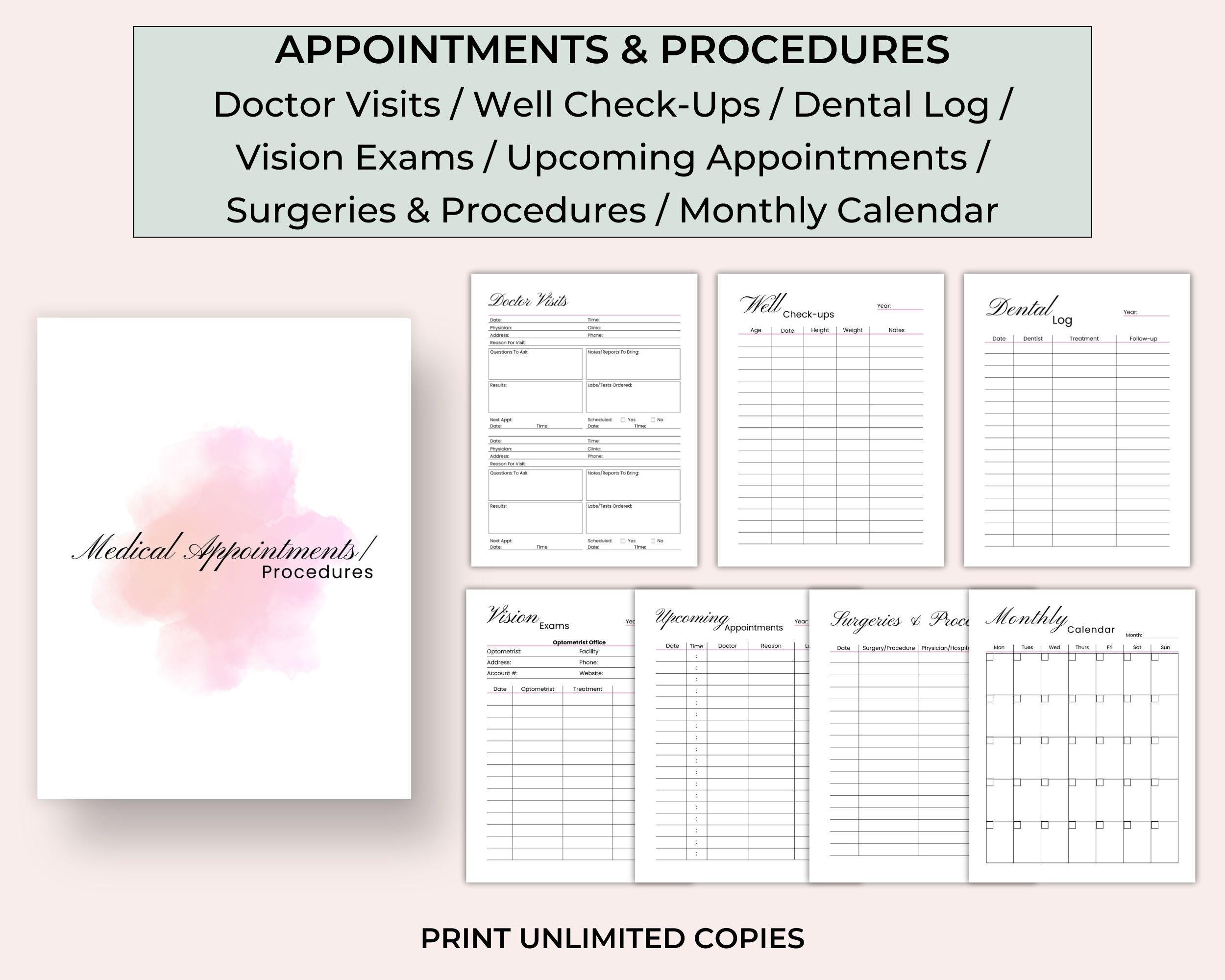 Printable Medical Binder, Medical Planner, Family Health Binder ...