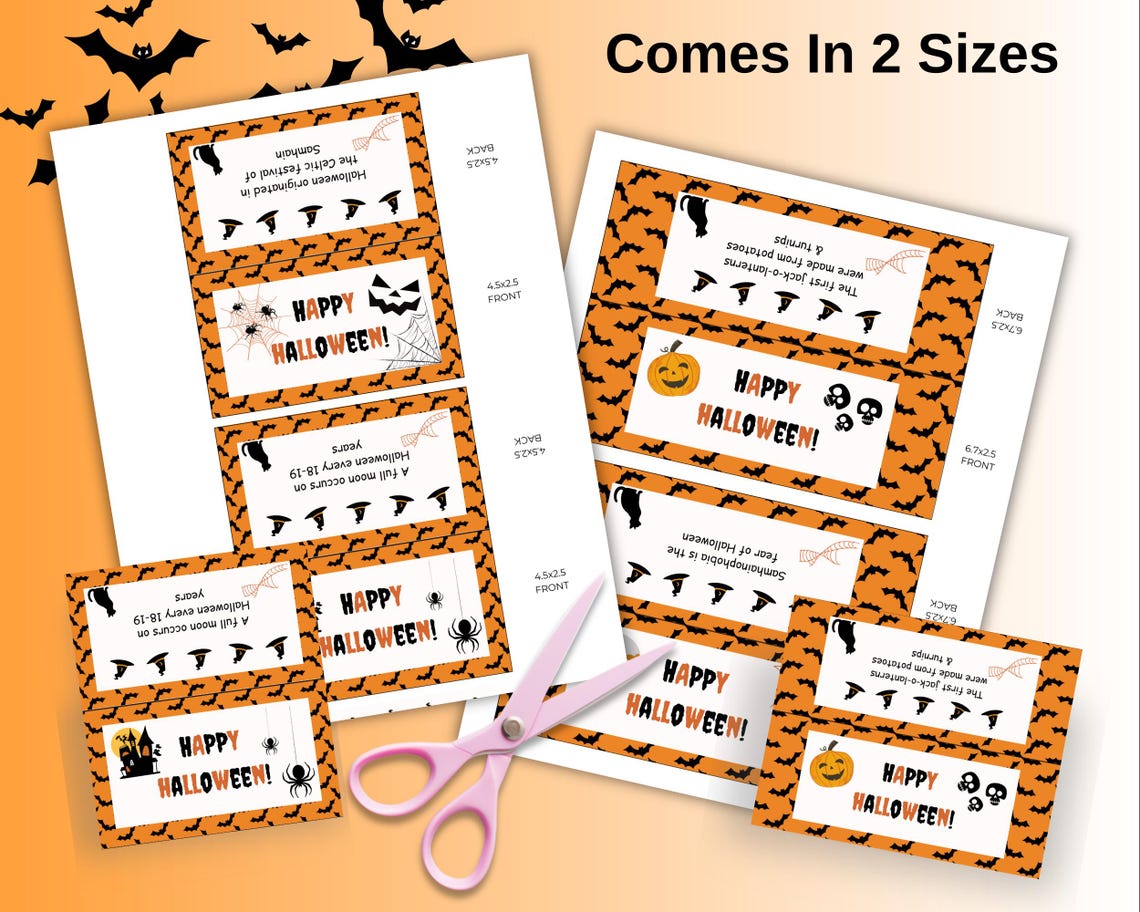 Halloween Treat Bag Topper Printable, Snack Bag Treat Label, Classroom ...