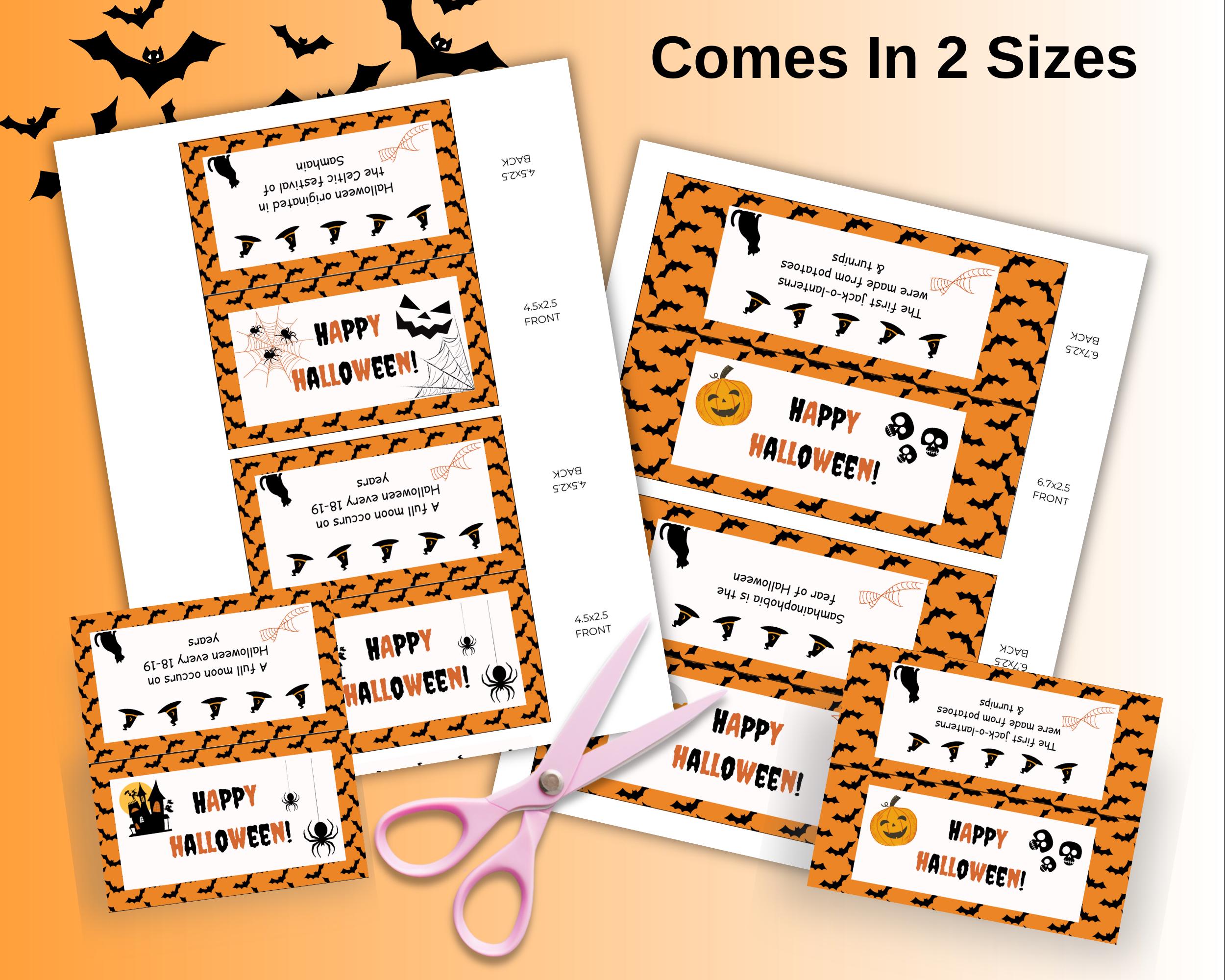 Halloween Treat Bag Topper Printable, Snack Bag Treat Label, Classroom ...