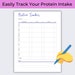 Protein Tracker Printable, Weekly Protein Tracker, Macro Tracker, Food ...