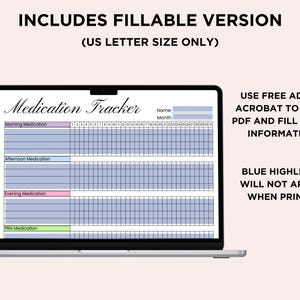 Editable Monthly Medication Tracker, Printable Prescription Tracker ...