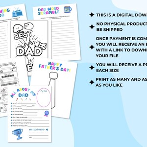 Father’s Day Printable Activities Bundle - All About Dad Questionnaire ...