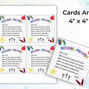 First Day of School Prayer Tag: Christian Blessing (PDF Download) - Etsy