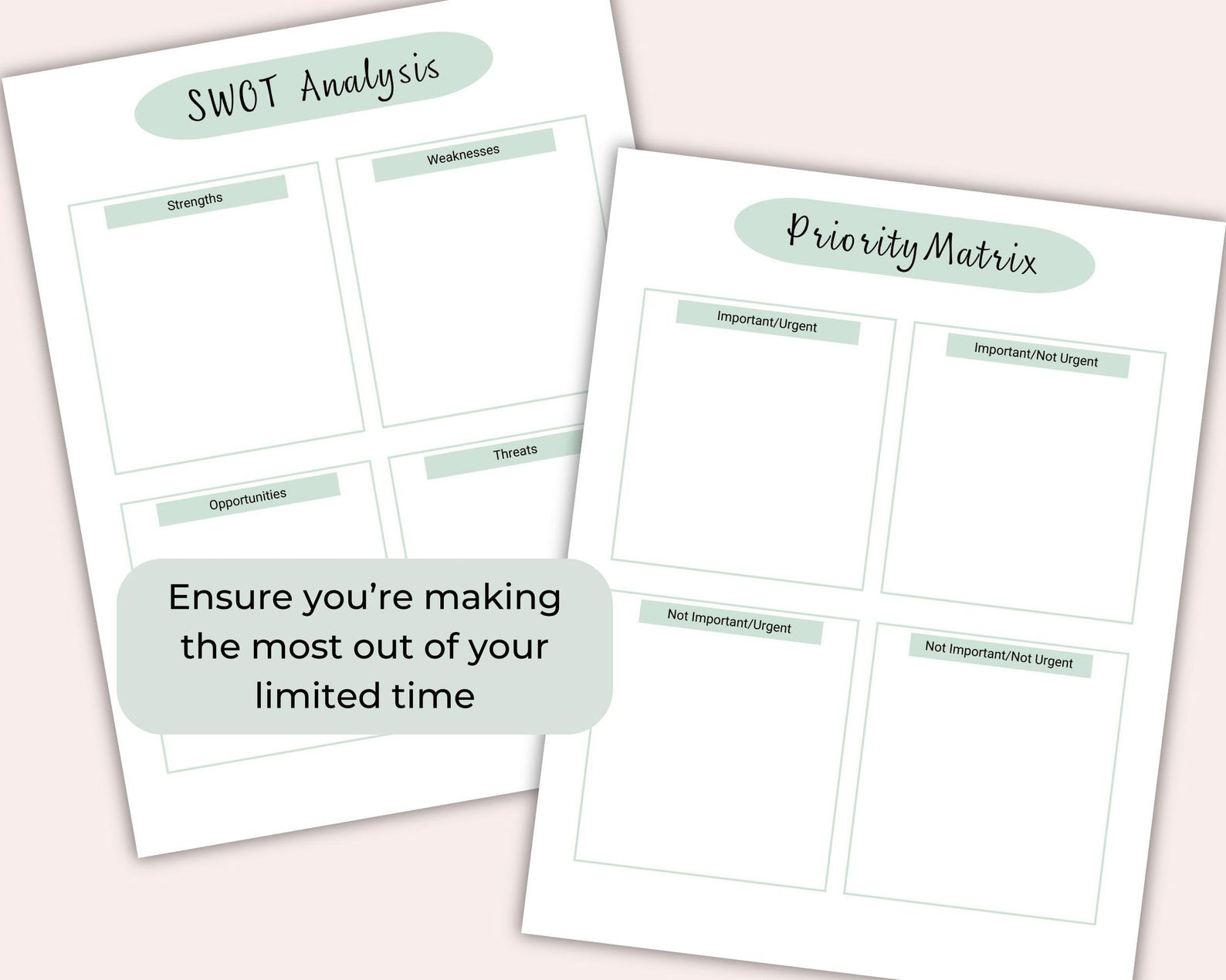 Editable Priority Matrix Planner - Printable Decision Matrix ...