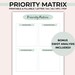 Editable Priority Matrix Planner - Printable Decision Matrix ...